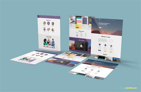 Free Perspective Website Mockup Zippypixels