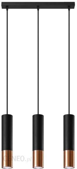 Sollux Lampa wisząca LOOPEZ 3L czarny miedź SL 0948 Opinie i