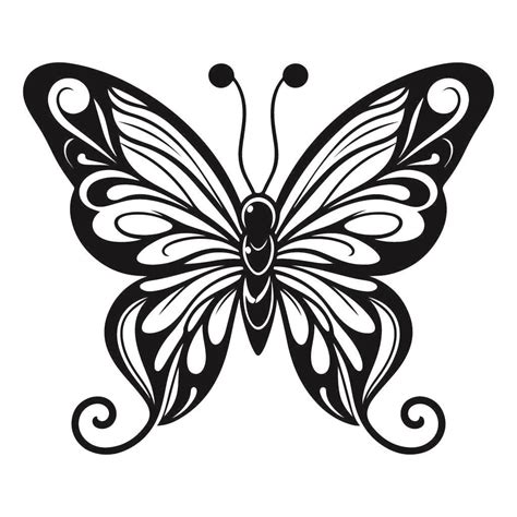 Free Mariposa Butterfly SVG Black And White SVG Vector File For Laser