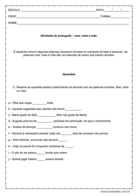 IDEIAS DE ATIVIDADES SOBRE MAS E MAIS