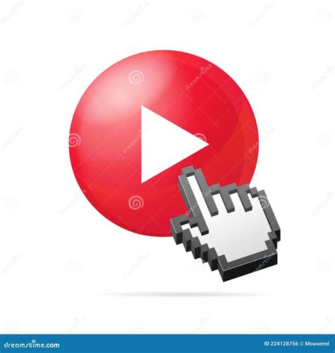 Pixel Hand Cursors Icons Pushing Ok Button Fertilization Concept