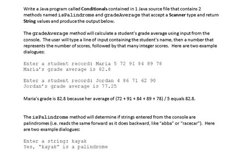 solved write a java program called conditionals contained in
