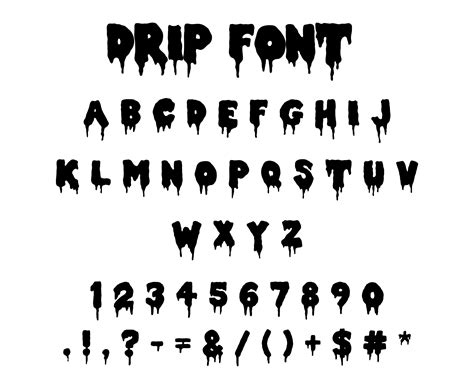 Dripping Font Svg Dripping Letters Svg Dripping Alphabet