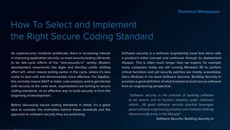 how to select and implement the right secure coding standard govdevsecopshub