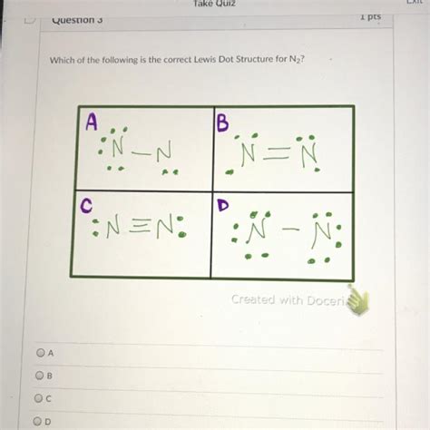 Lewis Dot Structure For N Photo Above Is Not D I Got It Wrong
