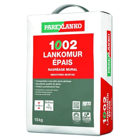 Mortier ragréage mural 1002 LANKOMUR EPAIS gris sac 15kg Samse fr