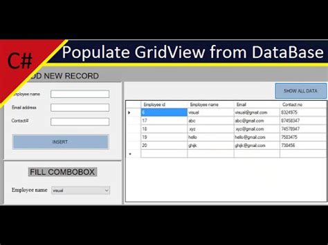 C MySql Populate DataGridView From DataTable In Windows