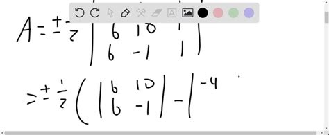 solved finding an area in exercises 1 10 use a determinant to find the area of the triangle