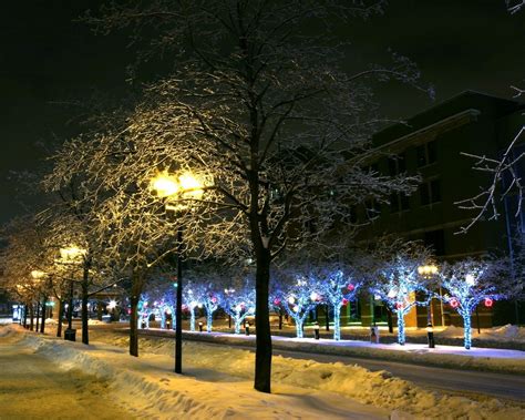 Winter Nights City Wallpapers Wallpaper Cave