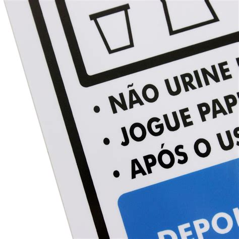 Placa Sinalizadora De Nao Urine No Chao Encartale Ps R Na