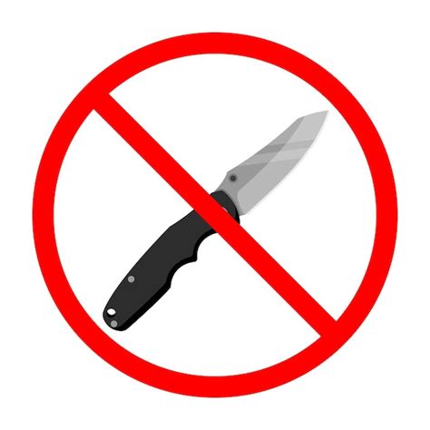 Signe D Interdiction De Couteau Couteau Interdit Arme Dangereuse