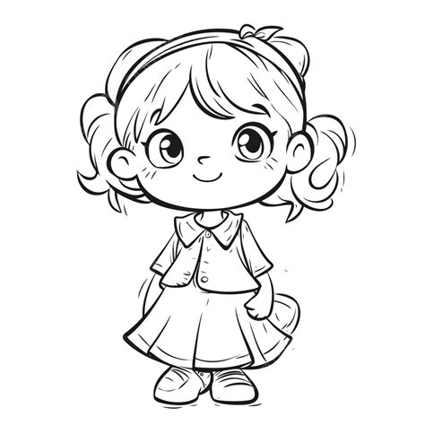 Dibujo De Niña Páginas Para Colorear Esbozo Vector Png Dibujos Dibujo De Ala Dibujo De Niña