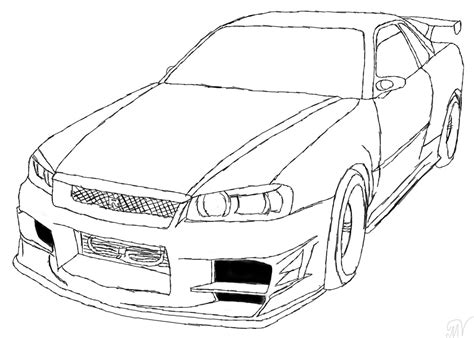 Nissan Gtr R35 Drawing At PaintingValley Explore Collection Of