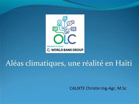 Aleas Climatique En Haiti Une Realite PPT