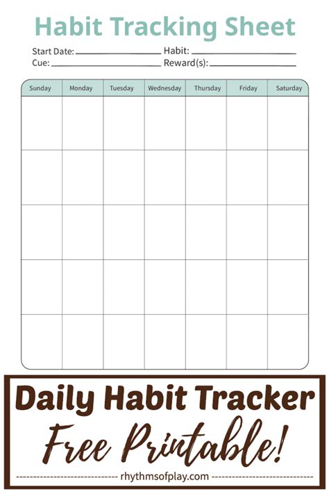43 Printable Habit Tracker Templates Free For 2023 59 OFF