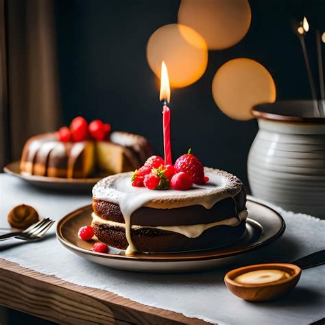 Premium Photo Naked Black Forest Cake Schwarzwald Pie Cake With Dark