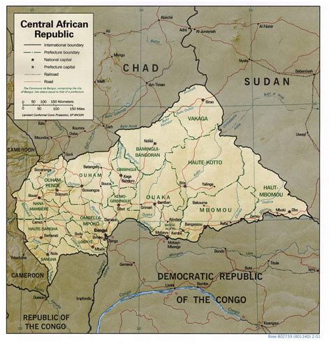 Carte Centrafrique et map géographie de Centrafrique