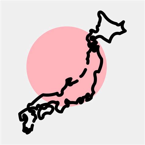 Icon Japan Map Japan Elements Icons In Color Spot Style Good For