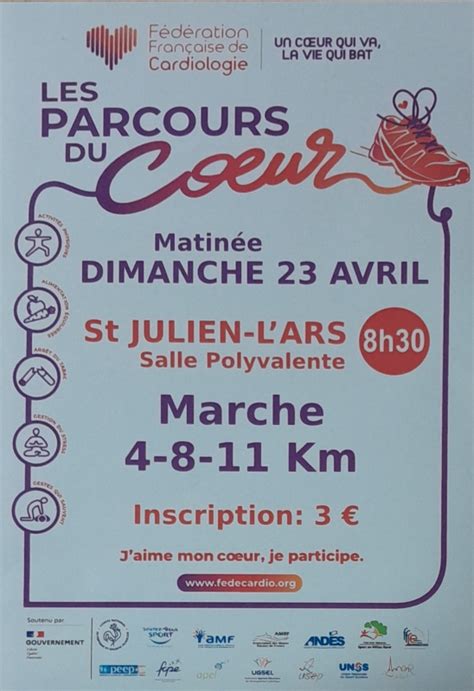 Flyer Les Parcours Du Coeur Le 23 4 2023 Ref 77288