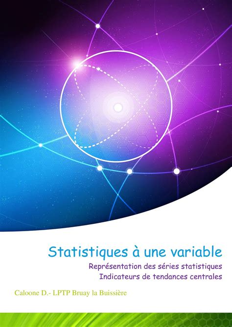 Calaméo Séries Statistiques à Une Variable 2016