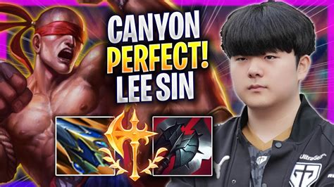 CANYON PERFECT GAME WITH LEE SIN GEN Canyon Plays Lee Sin JUNGLE Vs