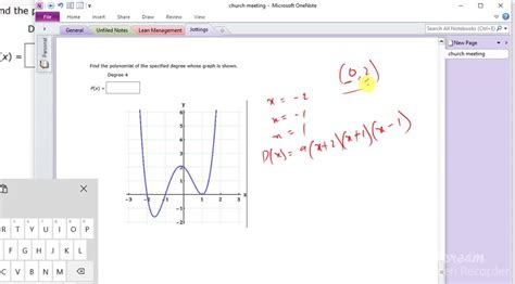 solved find the polynomial of the specified degree whose graph is shown degree 4 p x