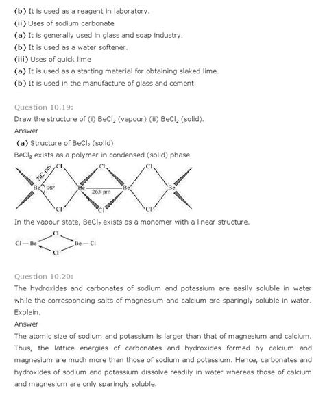 The S Block Elements Class Chemistry Ncert Solutions