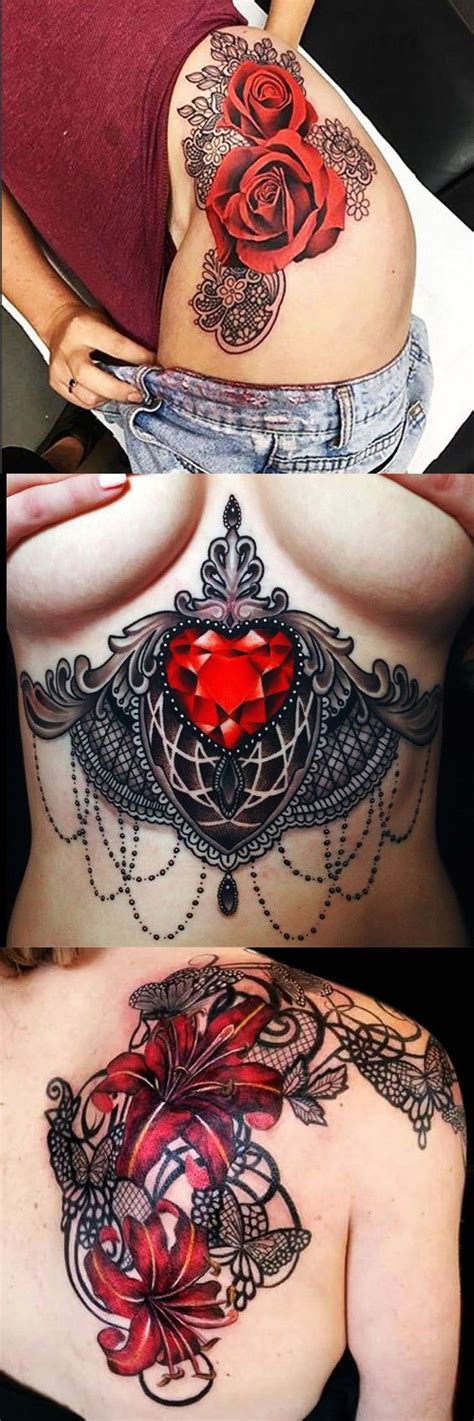 Of The Most Realistic Lace Tattoo Ideas Lace Tattoo Tattoos For