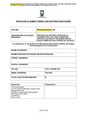 Fillable Online Home Tenders Formal Request For Quotation 2022 Fax