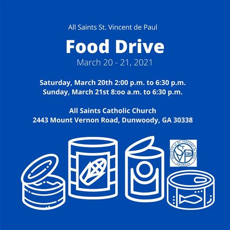 Mar 20 All Saints St Vincent De Paul Food Drive Dunwoody GA Patch