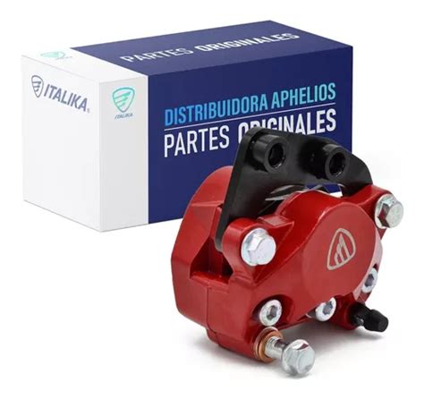 Caliper Freno Trasero Rojo Logo Italika Original Vortx 200 Envío gratis
