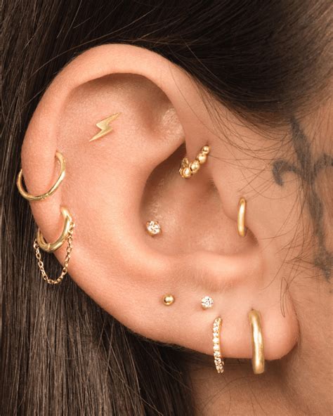 Best Ear Piercing Ideas Assolari Earings Piercings Cool Ear