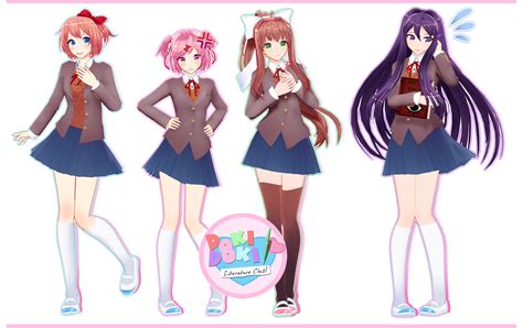 New Doki Doki Literature Club Model Pack Dl By Prestonthecat On Deviantart