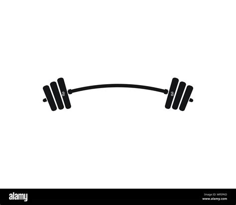 Barbel Dumbbell Gym Icon Logo Template Gym Badge Fitness Logo Design