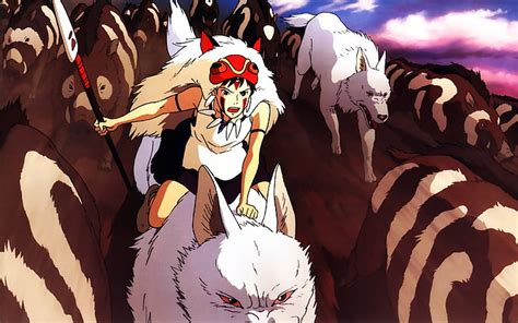 Escena de la película de anime Studio Ghibli Princess Mononoke anime