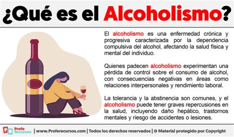 Que es el Alcoholismo Definición de Alcoholismo