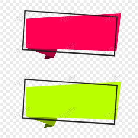 Nuevo Vector De Banner De Etiqueta De Cuadro De Texto Atractivo PNG