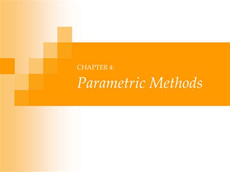 introduction to parametric density estimation