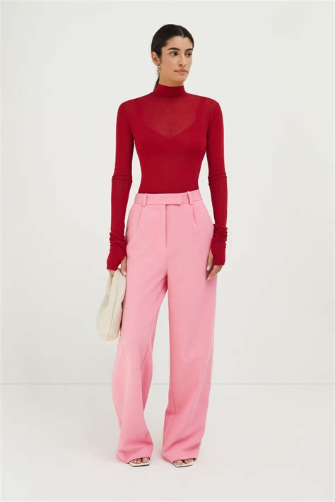 Mock Neck Long Sleeve Sheer Off White Top Addy Top Marcella