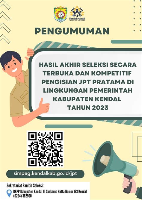 Pengumuman Hasil Akhir Seleksi Secara Terbuka Dan Kompetitif Pengisian