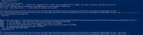 e a issue about npm run serve · issue 184 · loiane javascript datastructures algorithms · github