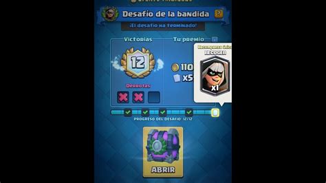 Gano El Desaf O De La Bandida Clash Royale Youtube