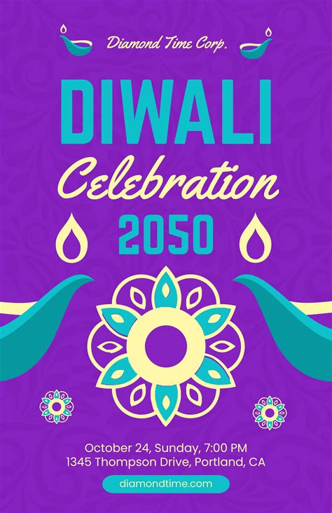 Diwali Event Poster In Psd Illustrator Svg Eps Png Word