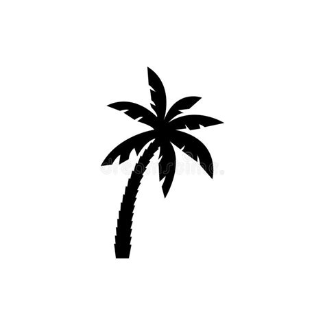 Vector Del Icono De La Silueta De La Palmera Ilustración del Vector