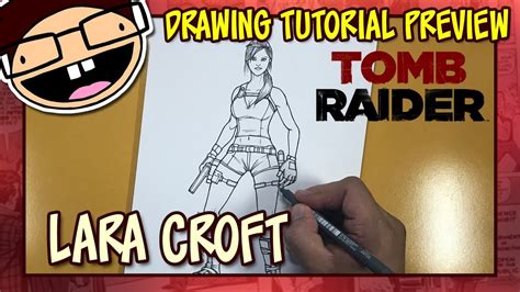 PREVIEW How To Draw LARA CROFT Tomb Raider Tutorial Time Lapse
