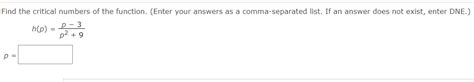 solved find the critical numbers of the function enter