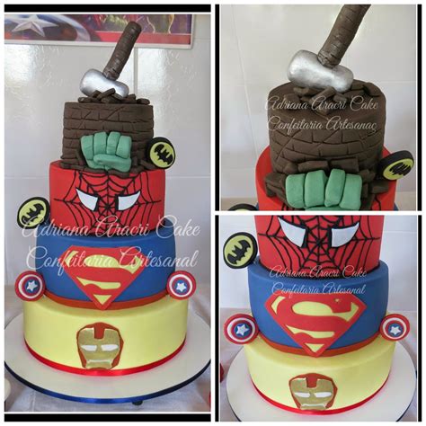 Bolo Decorado Super Herois Doces Decorados Super Herois Cupcakes