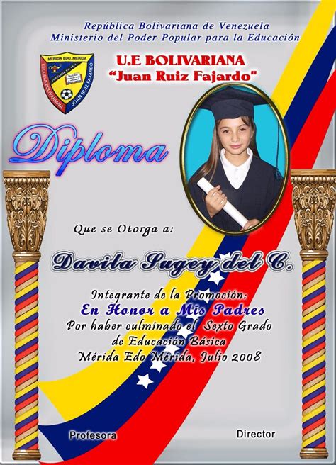 Modelos De Diplomas De To Grado Diploma Graduaci N Diplomas Sexto B