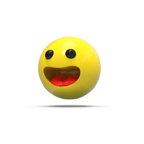 Render Emoji D Png Happy Face D Render Emoji Side View Emoticon