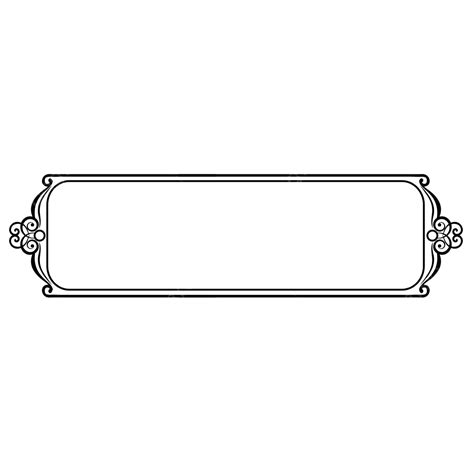 Floral Swirl Black Text Frame Text Box Text Text Border Text Box Png